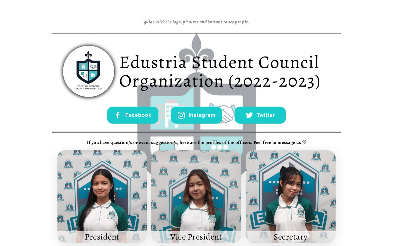 Edustria Student Council Organization '22 - '23